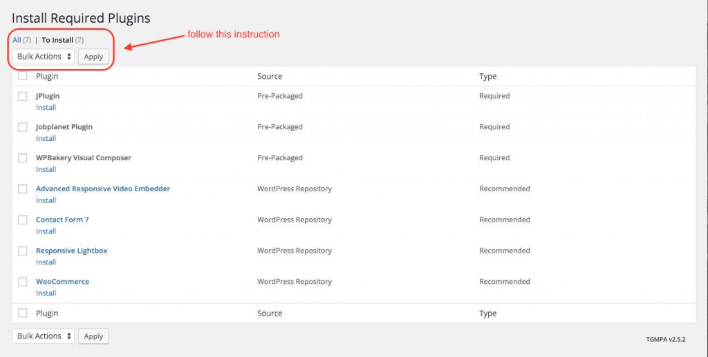 Required Plugins – Jegtheme Support & Documentation