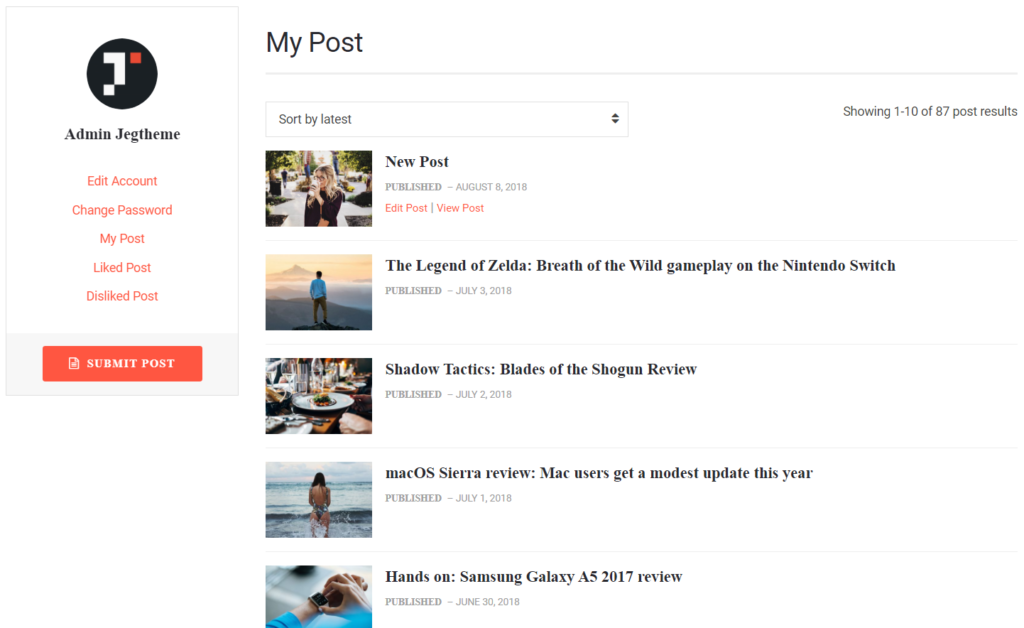 Frontend Submit – Jegtheme Support & Documentation