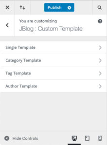 Custom Template Option – Jegtheme Support & Documentation