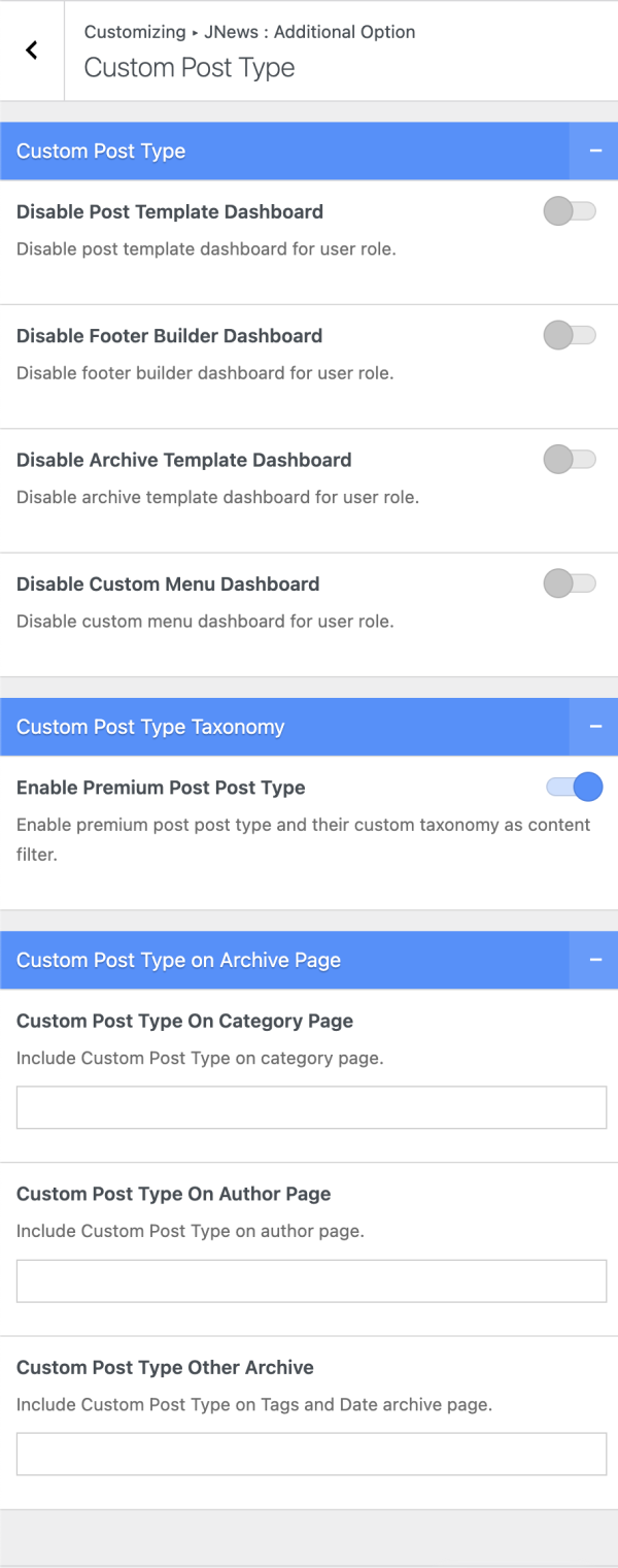 Additional Option – Jegtheme Support & Documentation